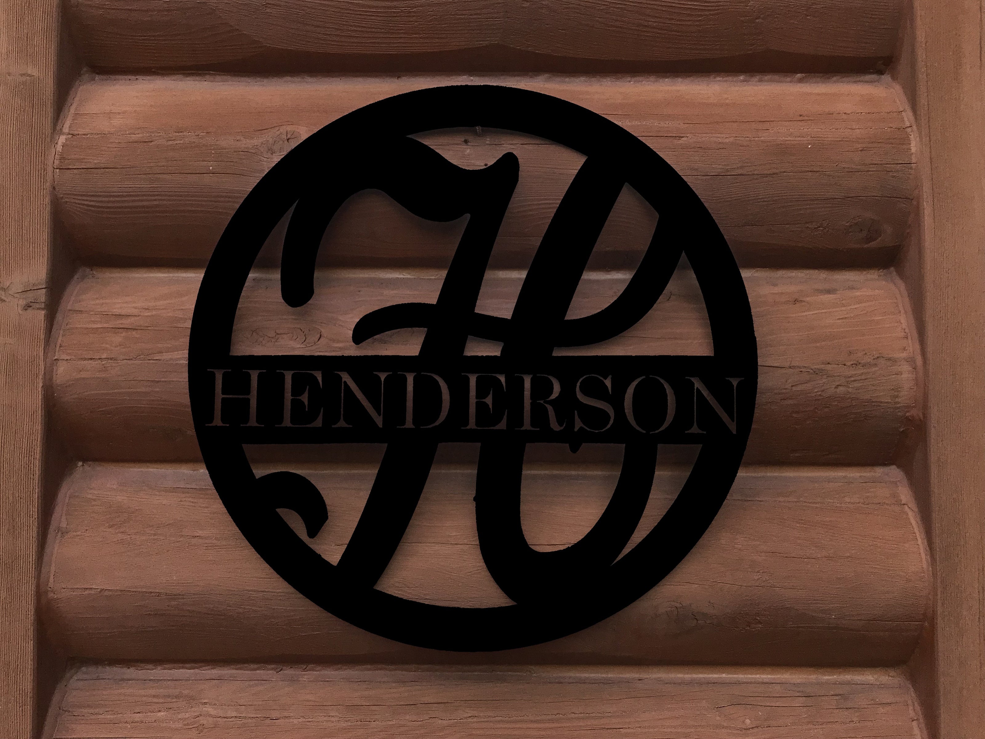 Circle Powder Coated Monograms